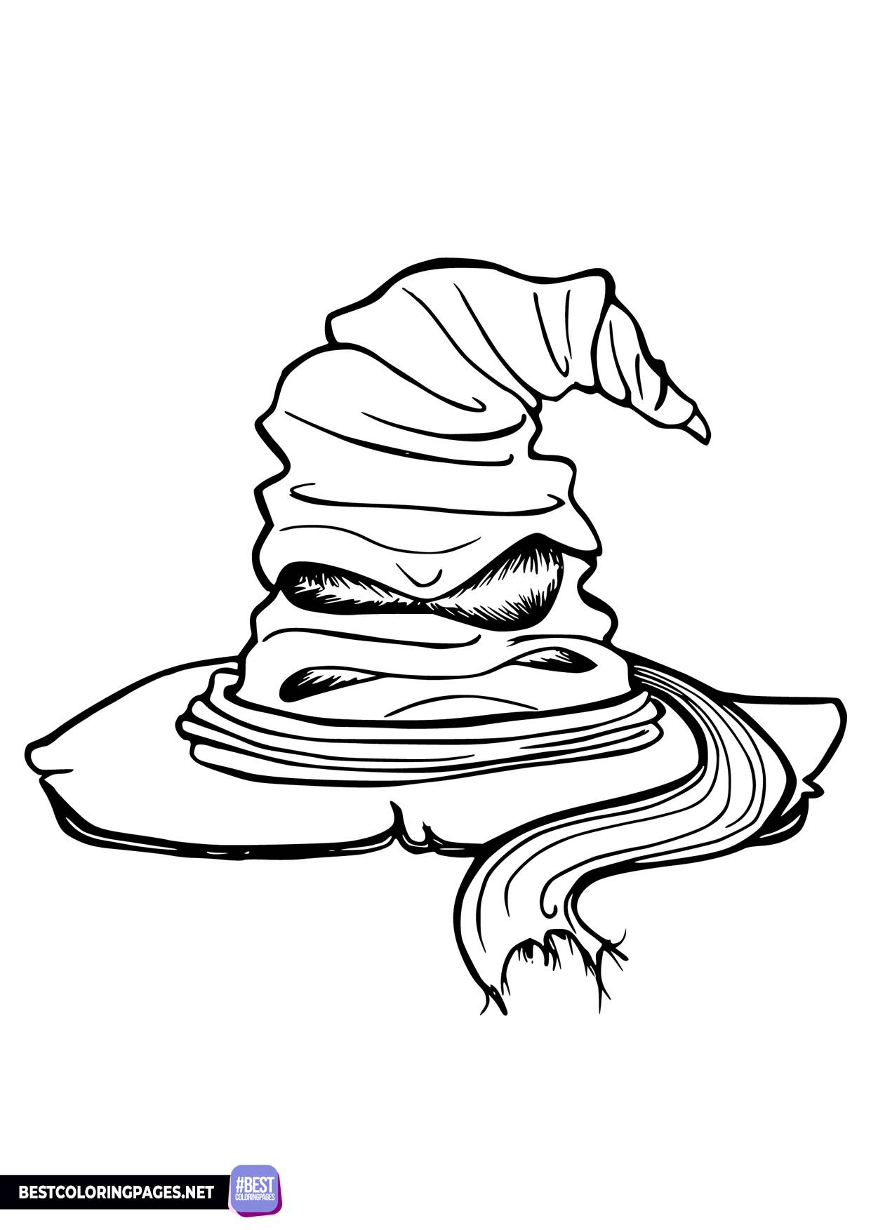 Sorting Hat Harry Potter Coloring Page Free Printable Coloring Pages